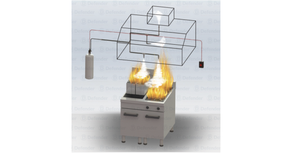 Defender Pneumatic Kitchen Fire Suppression System